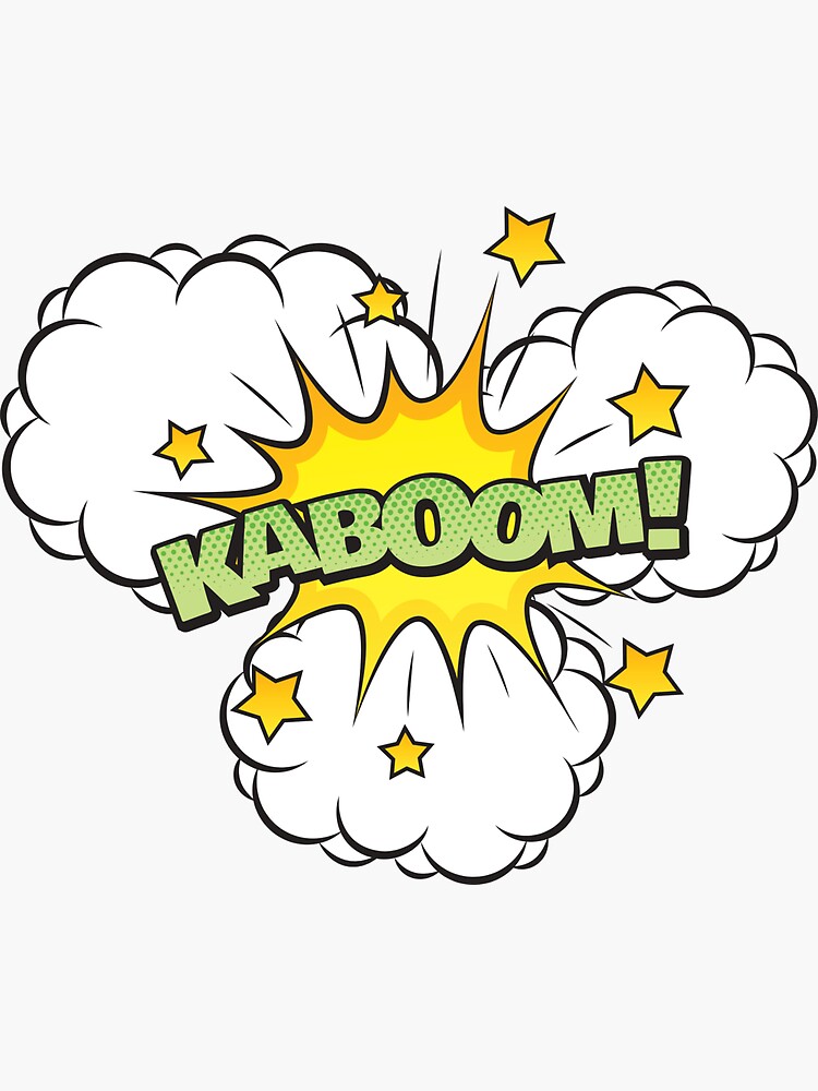 "KABOOM! Comic Design By Clumsy Duck" Sticker by clumsyduckmiami ...