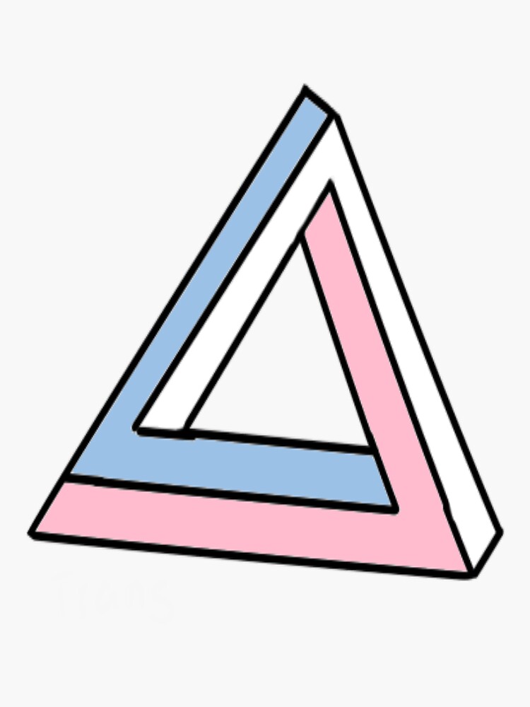 "Trans Pride Penrose Triangle" Sticker for Sale by mycoolusernamwe ...
