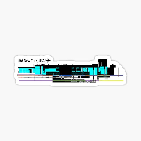"LGA New York City Airport" Sticker for Sale by JimKeaton | Redbubble