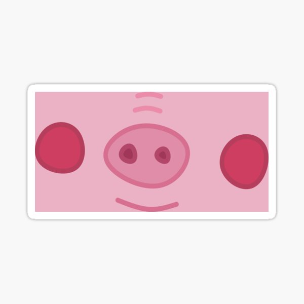 "Pig Pink nose " Sticker for Sale by Thistle-lily | Redbubble