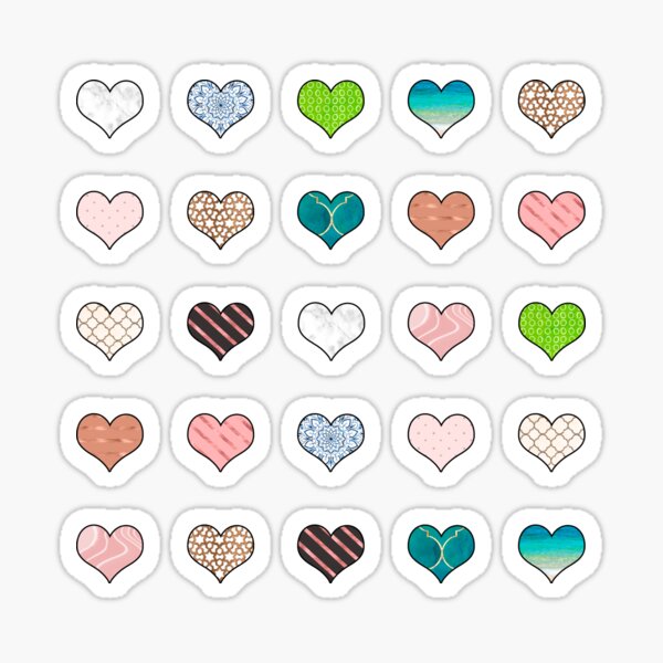 "Cute mini hearts" Sticker by OkihanaShop | Redbubble
