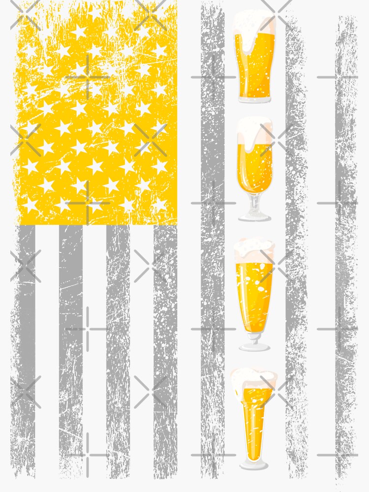 "Craft Beer American Flag USA" Sticker for Sale by graphicmeyou | Redbubble
