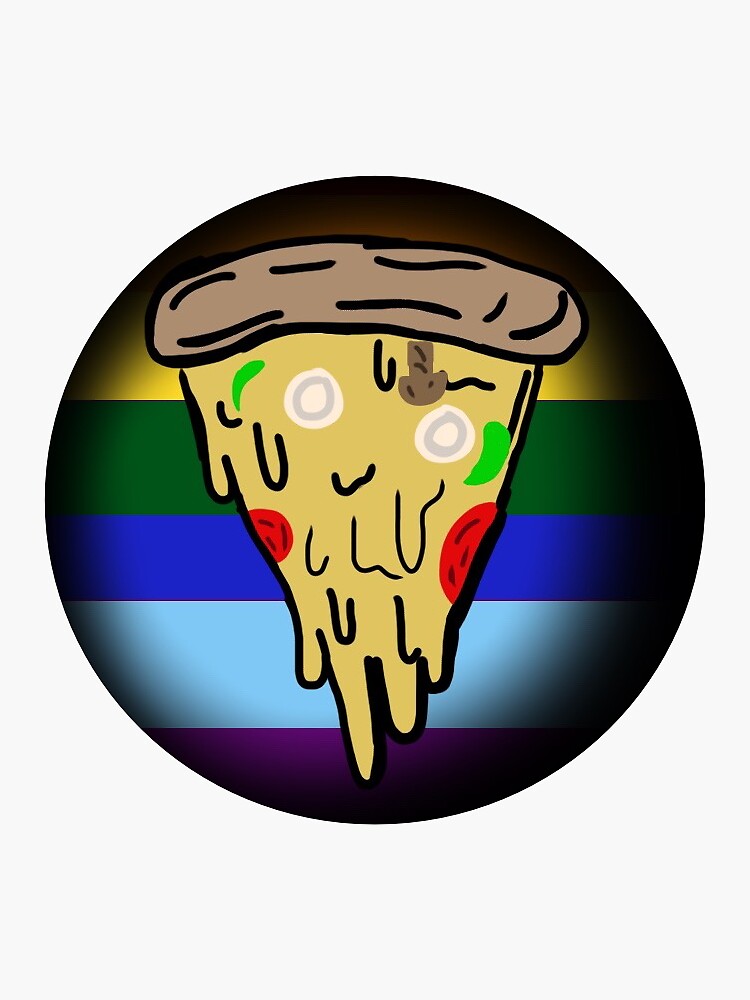 "gay pride droopy pizza" Sticker by TDBTitan | Redbubble