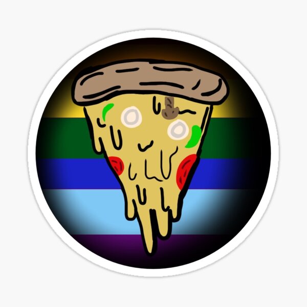 "gay pride droopy pizza" Sticker by TDBTitan | Redbubble