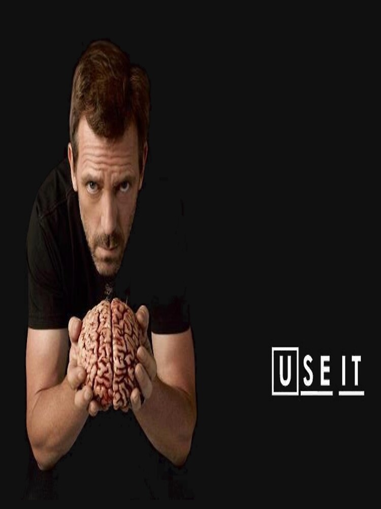 "Dr House with brain" Essential T-Shirt for Sale by tba4life | Redbubble