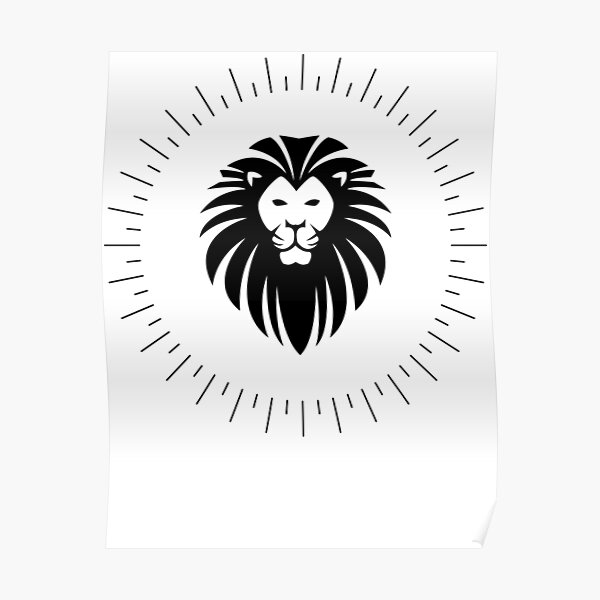 "Shiny Lion Head by Bambozld" Poster by Bambozld | Redbubble