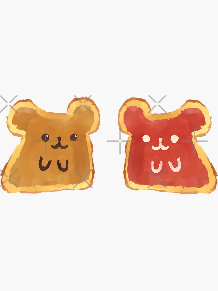 "Cottagecore bread bears " Sticker for Sale by 3molixs | Redbubble