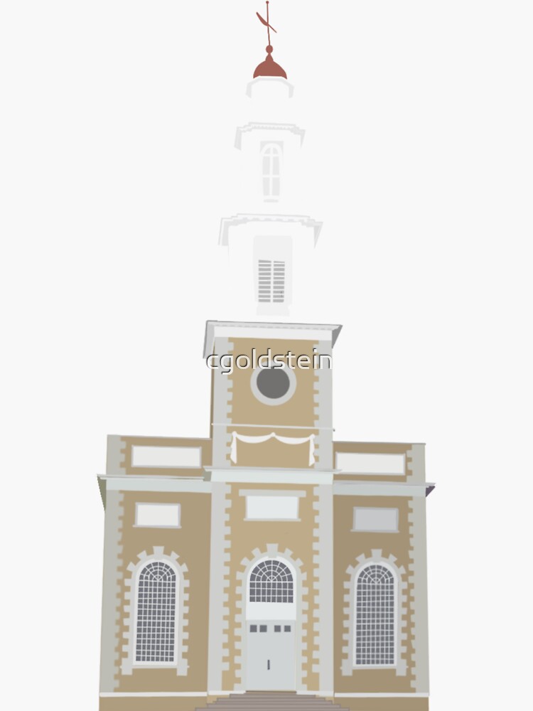 "Hamilton College Chapel illustration " Sticker for Sale by cgoldstein ...