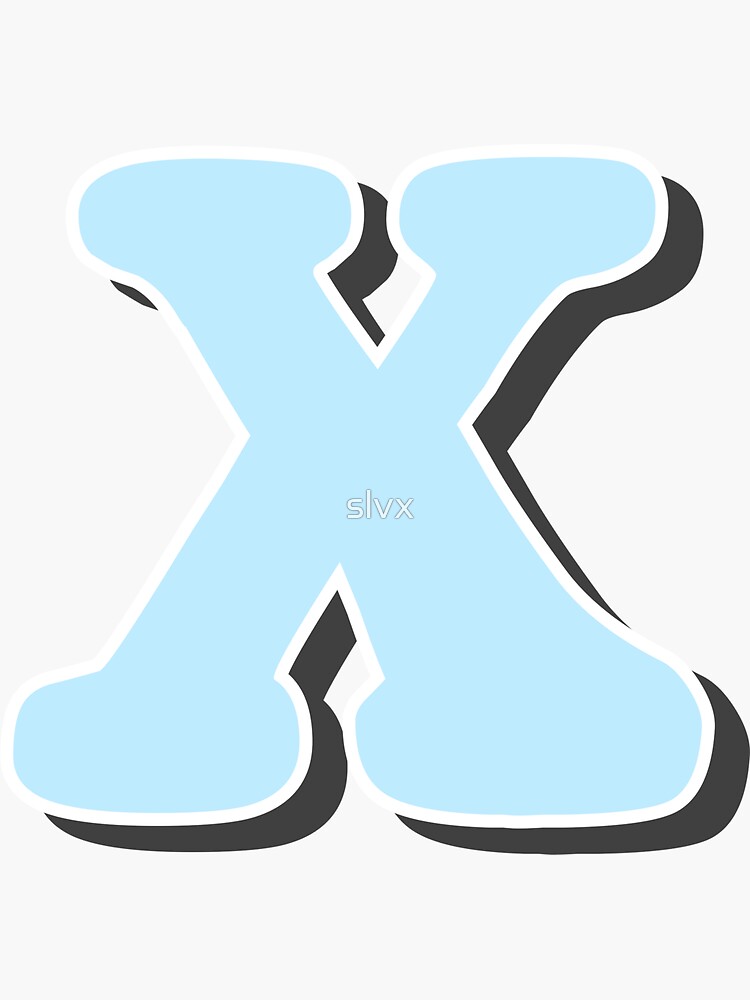 "Blue letter "X"" Sticker for Sale by slvx | Redbubble