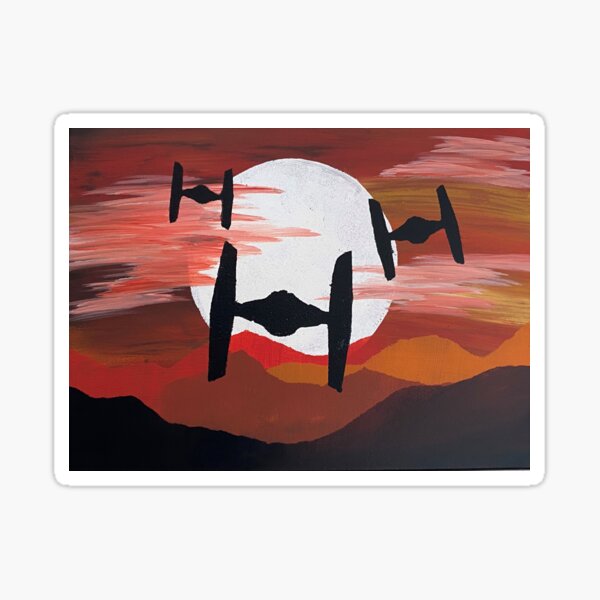 "Tie Fighter Incoming" Sticker for Sale by kkerrdowns | Redbubble