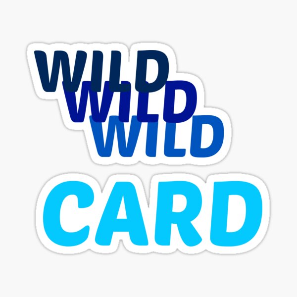 "Wild Card Blue" Sticker for Sale by zoomie32 | Redbubble
