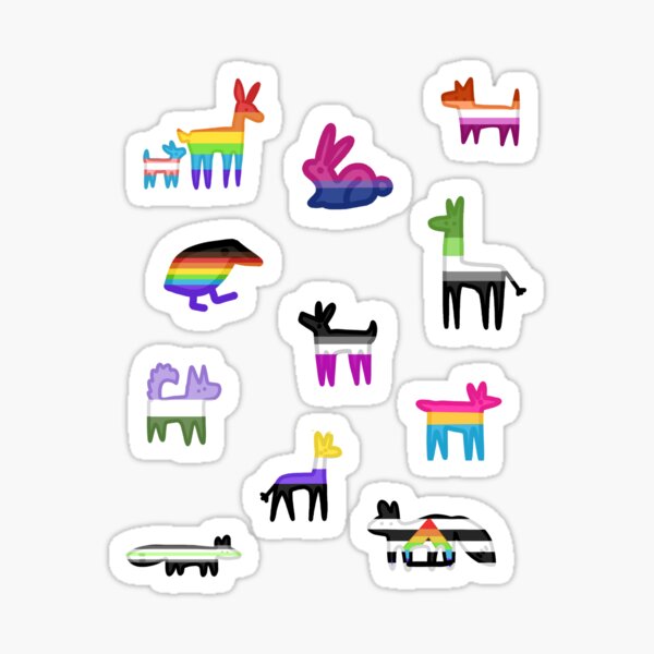 "Animals x Pride Flags Sticker Pack" Sticker for Sale by stickers-for ...