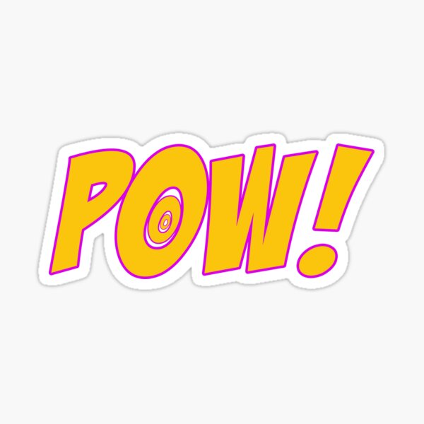 "Pow!" Sticker for Sale by SpikyNeil | Redbubble