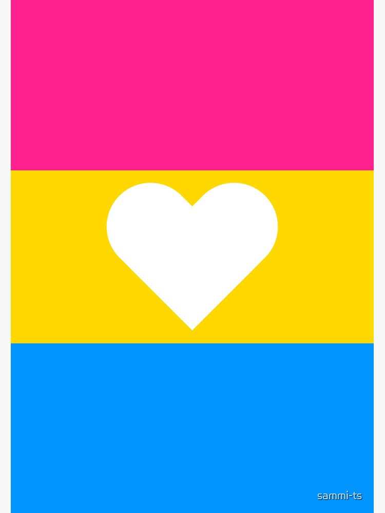 "Pan Flag Heart" Sticker for Sale by sammi-ts | Redbubble