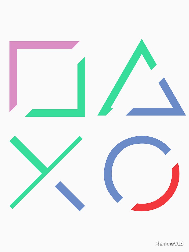 "PS Symbols" T-shirt for Sale by Remme013 | Redbubble | playstation t ...