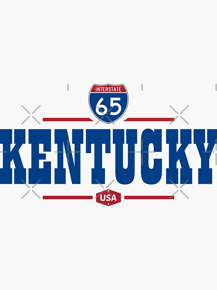 "Kentucky Interstate 65 USA" Sticker by Kiwidom | Redbubble