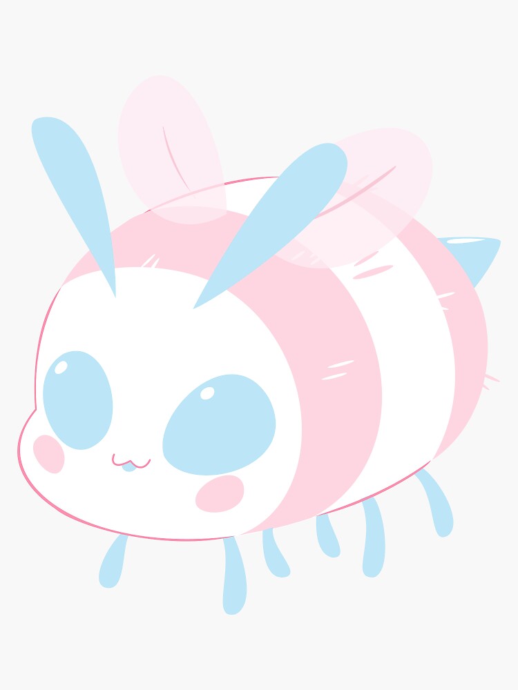 "Trans Pride Bee" Sticker for Sale by AmberAcrylic | Redbubble