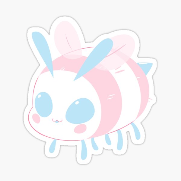 "Trans Pride Bee" Sticker for Sale by AmberAcrylic | Redbubble