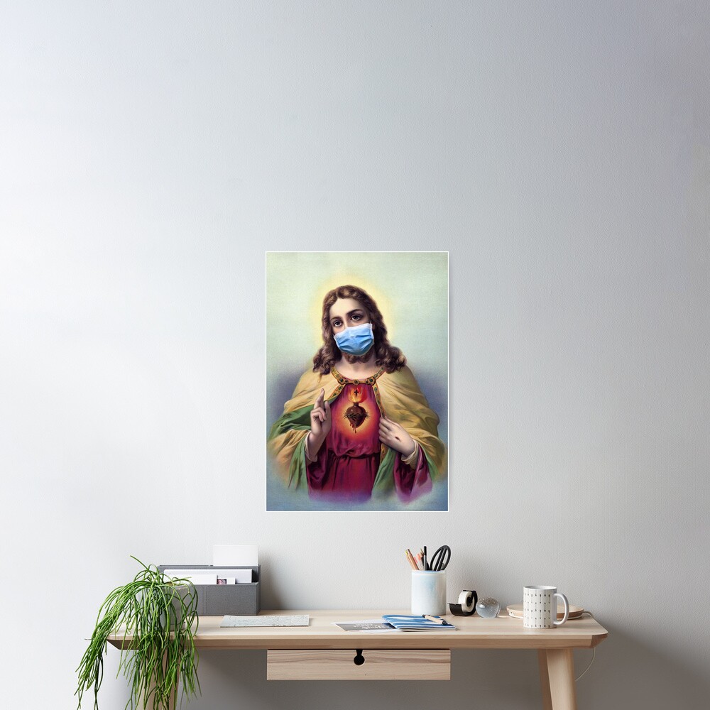 "Jesus with a Mask" Poster for Sale by goldenanchor | Redbubble