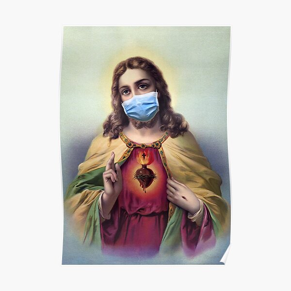 "Jesus with a Mask" Poster for Sale by goldenanchor | Redbubble