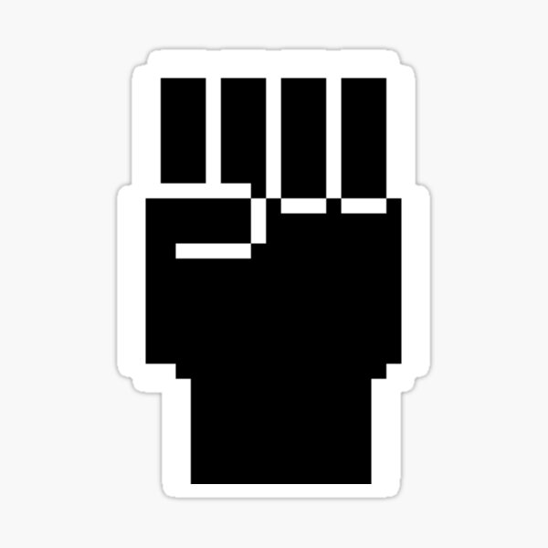 "Black Lives Matter Pixel Fist" Sticker by Voyax | Redbubble