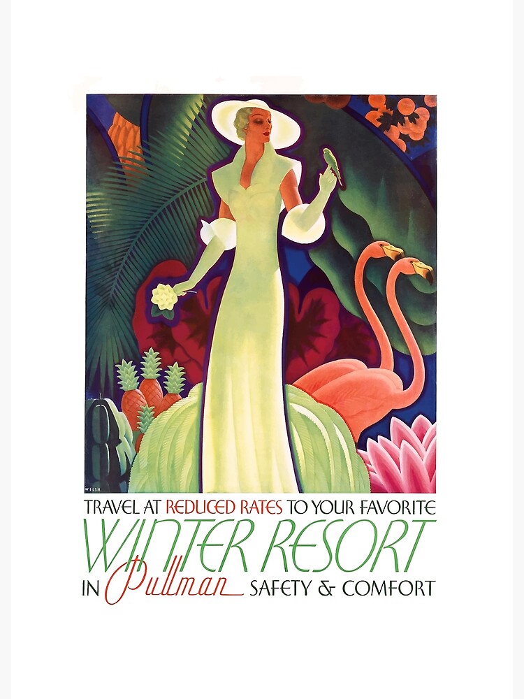 "1935 Pullman Winter Resort Train Travel Poster" Poster for Sale by ...
