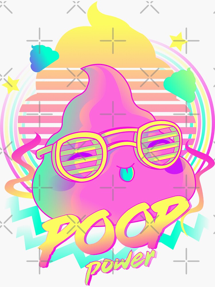 "Poop Power" Sticker by DonnieArts | Redbubble