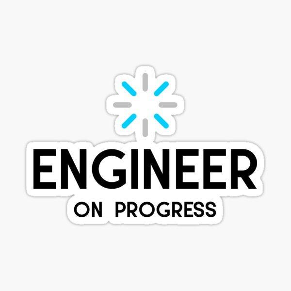 "Engineer On Progress 2020 Profession Merch" Sticker for Sale by ...