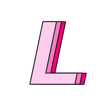 "pink L" Sticker for Sale by amandak2004 | Redbubble