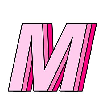 "pink M" Sticker for Sale by amandak2004 | Redbubble