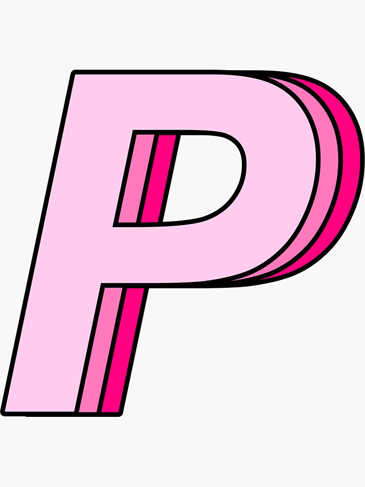"pink P" Sticker for Sale by amandak2004 | Redbubble