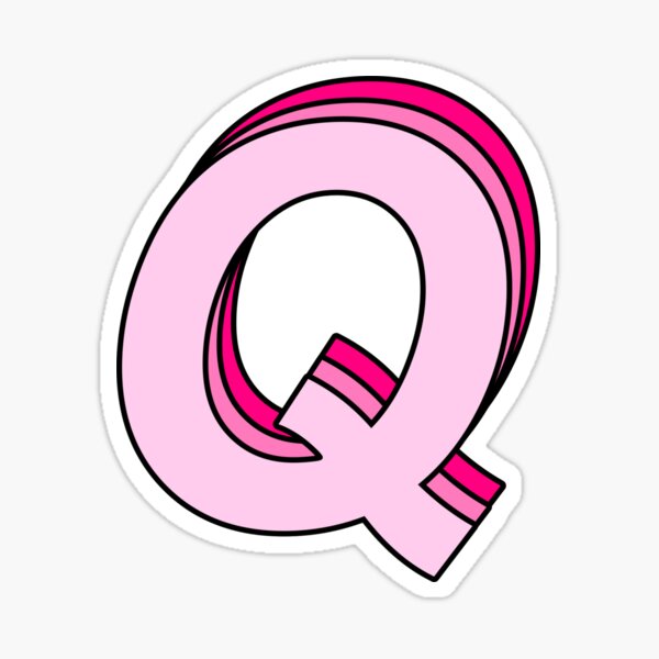 Pink Q Sticker For Sale By Amanda Kirkpatrick Redbubble