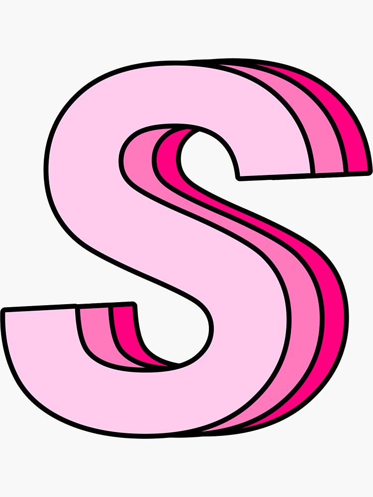 "pink S" Sticker for Sale by amandak2004 | Redbubble