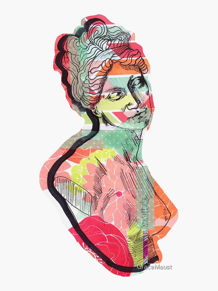 "Busted!" Sticker for Sale by GraceMaust | Redbubble