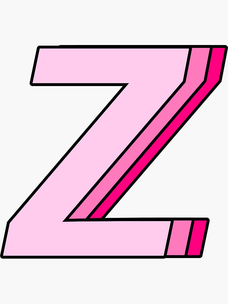 "pink Z" Sticker for Sale by Amanda Kirkpatrick | Redbubble