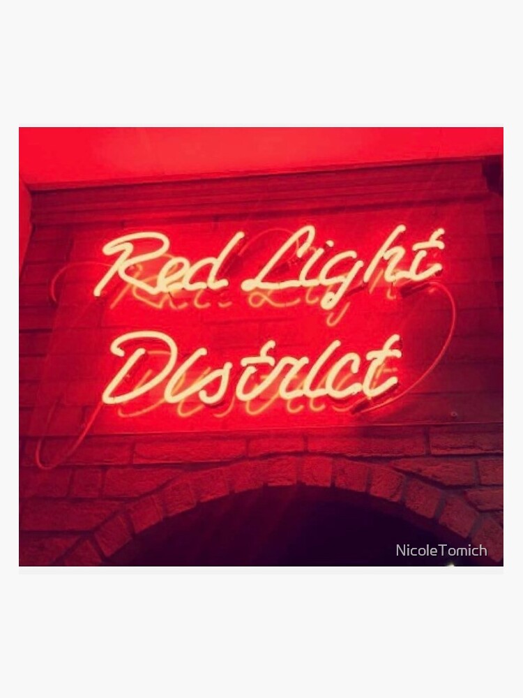"Red Light District Neon" Sticker by NicoleTomich | Redbubble