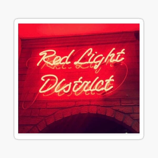 "Red Light District Neon" Sticker by NicoleTomich | Redbubble