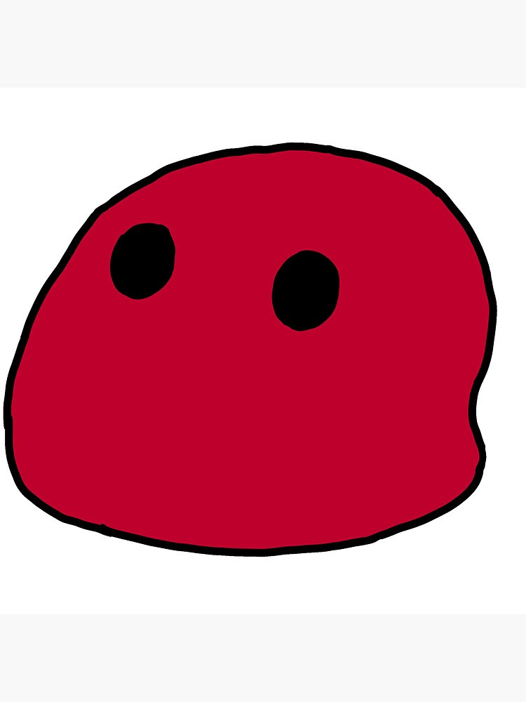 "Cute Red Blob Guy" Sticker by cathyli623 | Redbubble