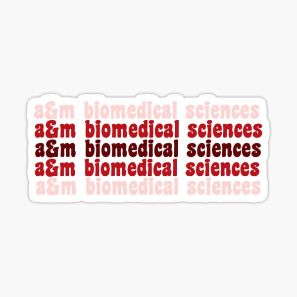 "a&m biomedical sciences stacked groovy" Sticker by skyechapman | Redbubble