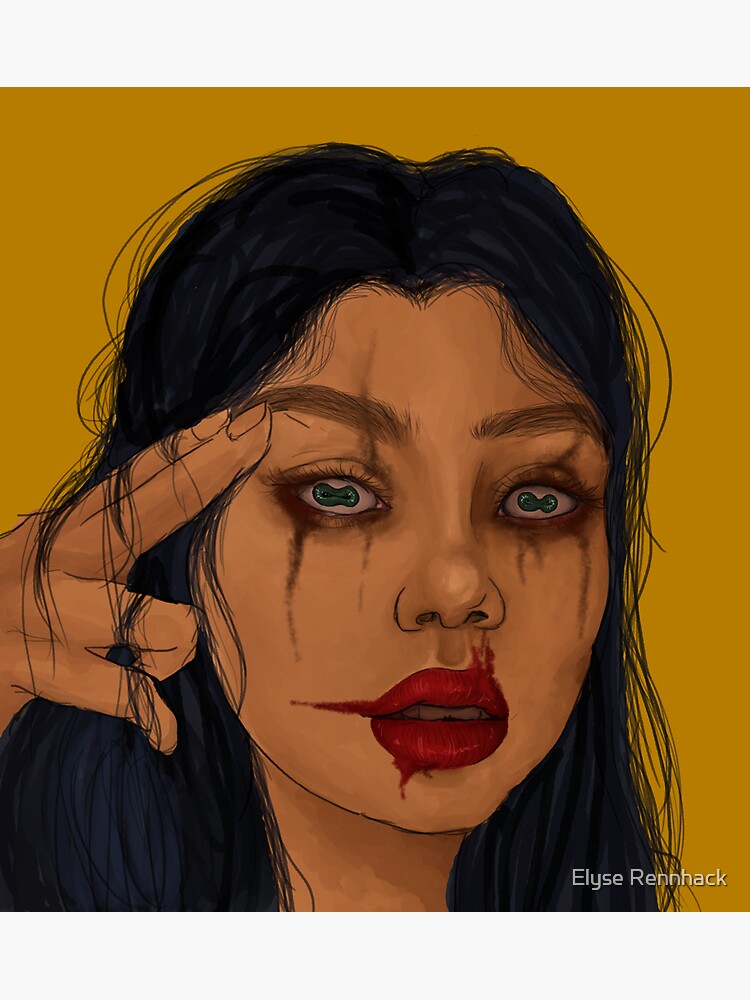 "snake eyes" Sticker by Artsy-birb | Redbubble