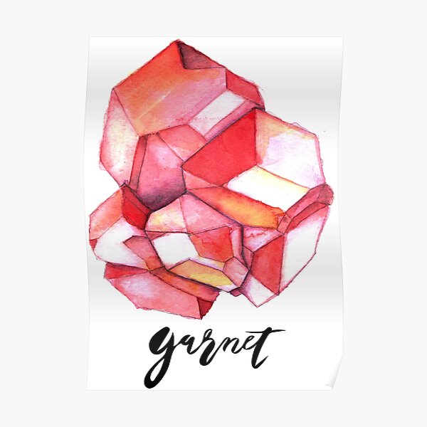 " Garnet with text" Poster for Sale by sadiesavesit | Redbubble