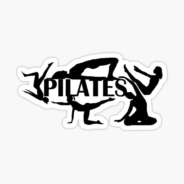 "Pilates Fitted" Sticker for Sale by emi868 | Redbubble