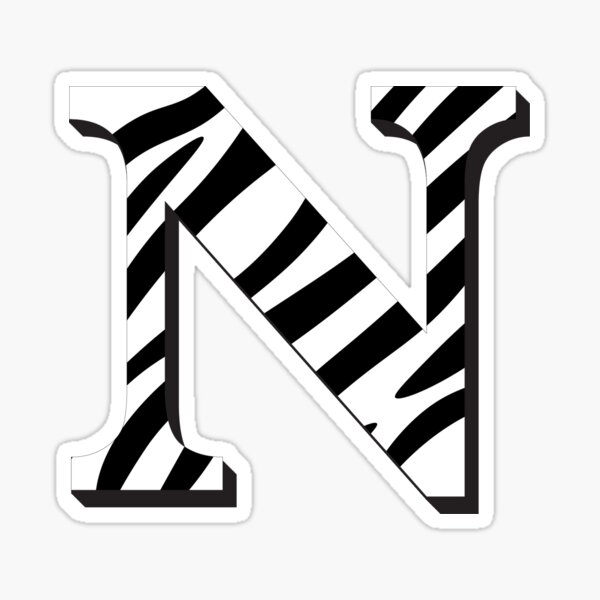 Zebra Print Block Letters