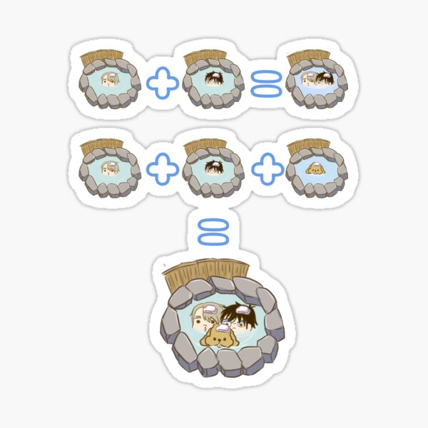 "onsen on ice" Sticker for Sale by Mkawaii | Redbubble