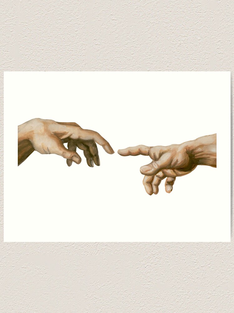 "Michelangelo Creation of Adam Renaissance Hands " Art Print by ...