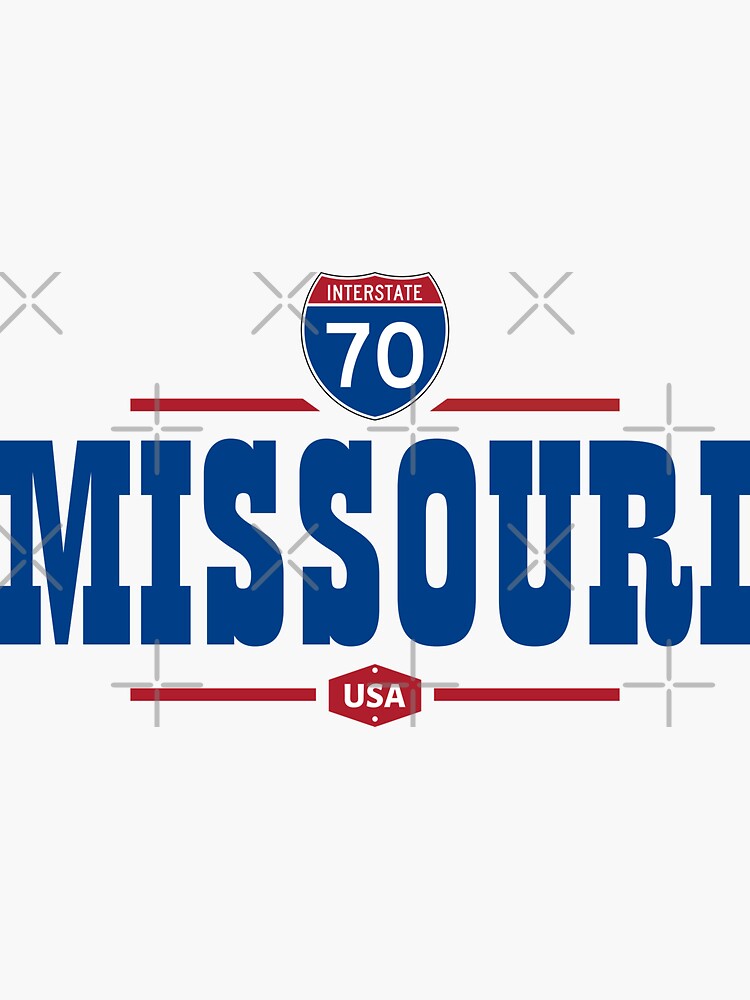 "Missouri Interstate 70 USA" Sticker by Kiwidom | Redbubble