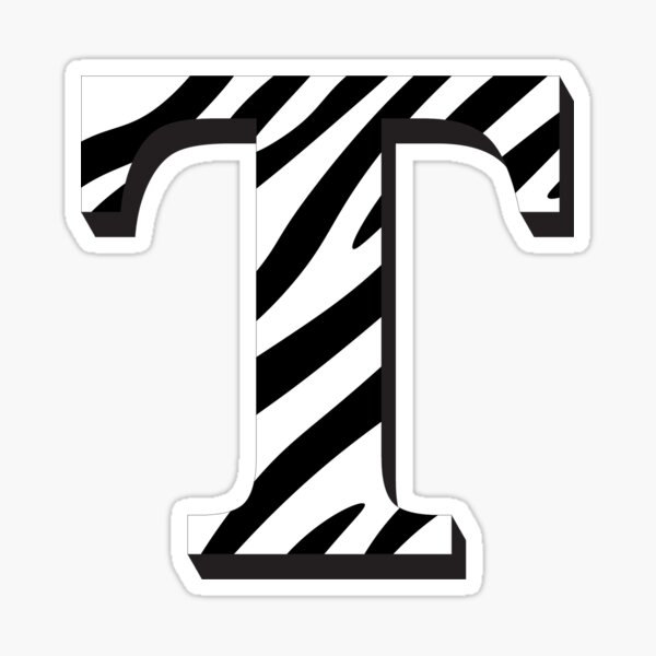 "Letter T Zebra Print" Sticker for Sale by -allyb- | Redbubble
