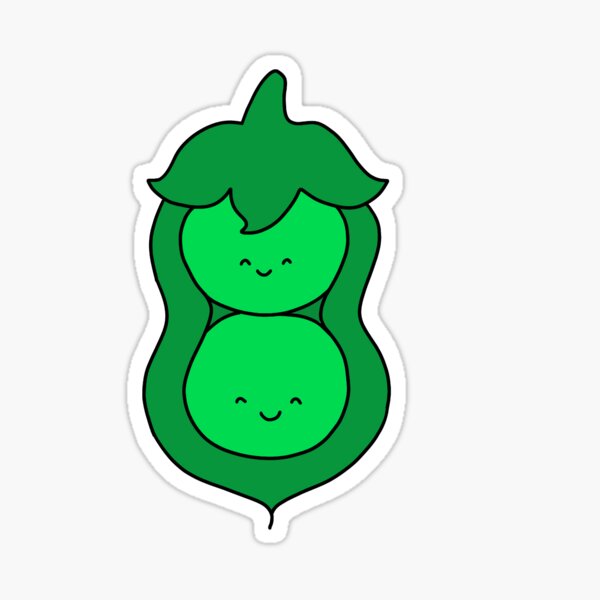 "Cute Peas in a Pod" Sticker for Sale by youngjbella | Redbubble