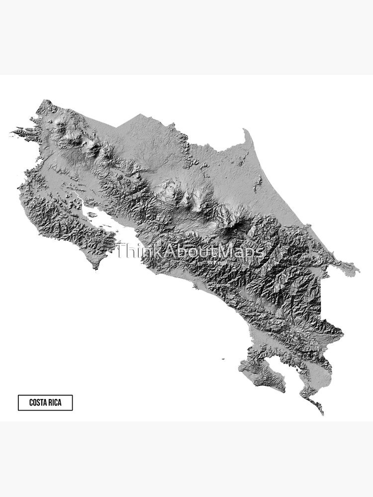 "Relief Map of Costa Rica" Poster for Sale by ThinkAboutMaps | Redbubble