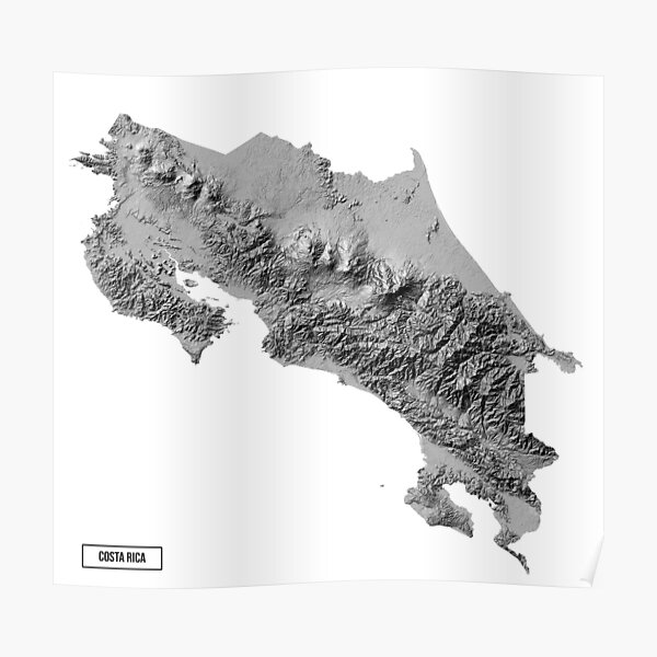 "Relief Map of Costa Rica" Poster for Sale by ThinkAboutMaps | Redbubble